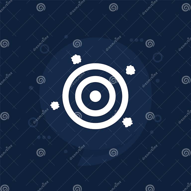 Missed target icon for web stock illustration. Illustration of point ...