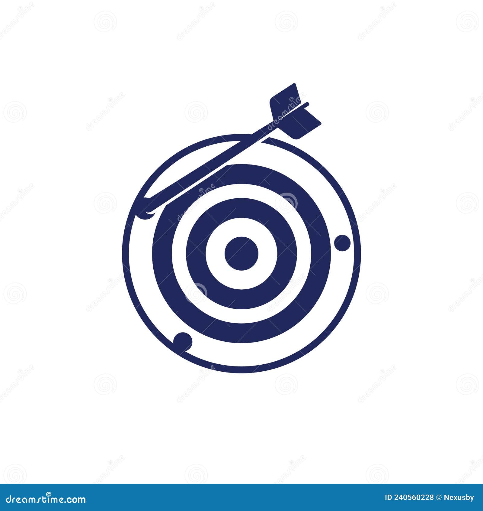 Missed Target Icon on White Stock Vector - Illustration of failure ...