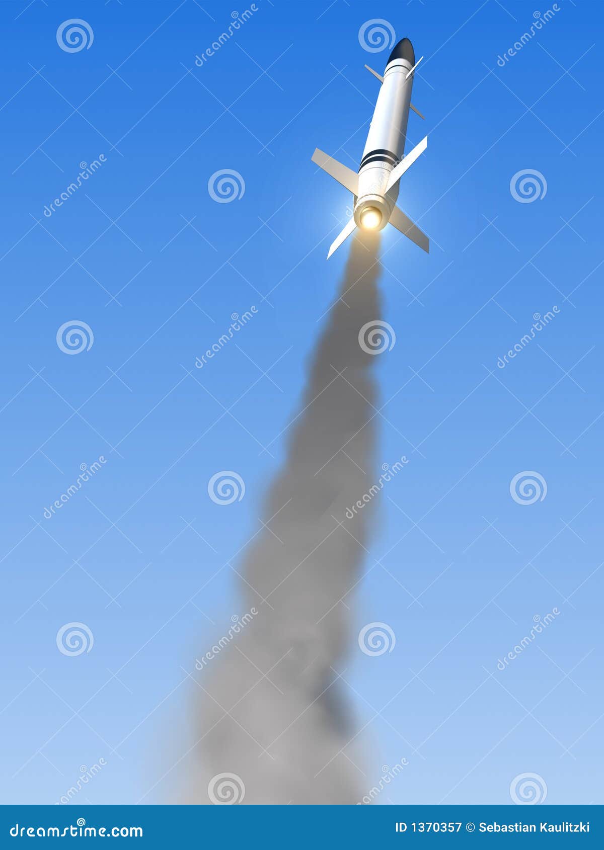 Missile stock illustration. Illustration of launch, armageddon - 1370357