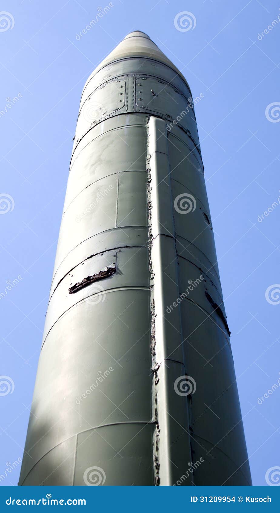 Missile Aimed at the Blue Sky Stock Photo - Image of missile, weapons ...