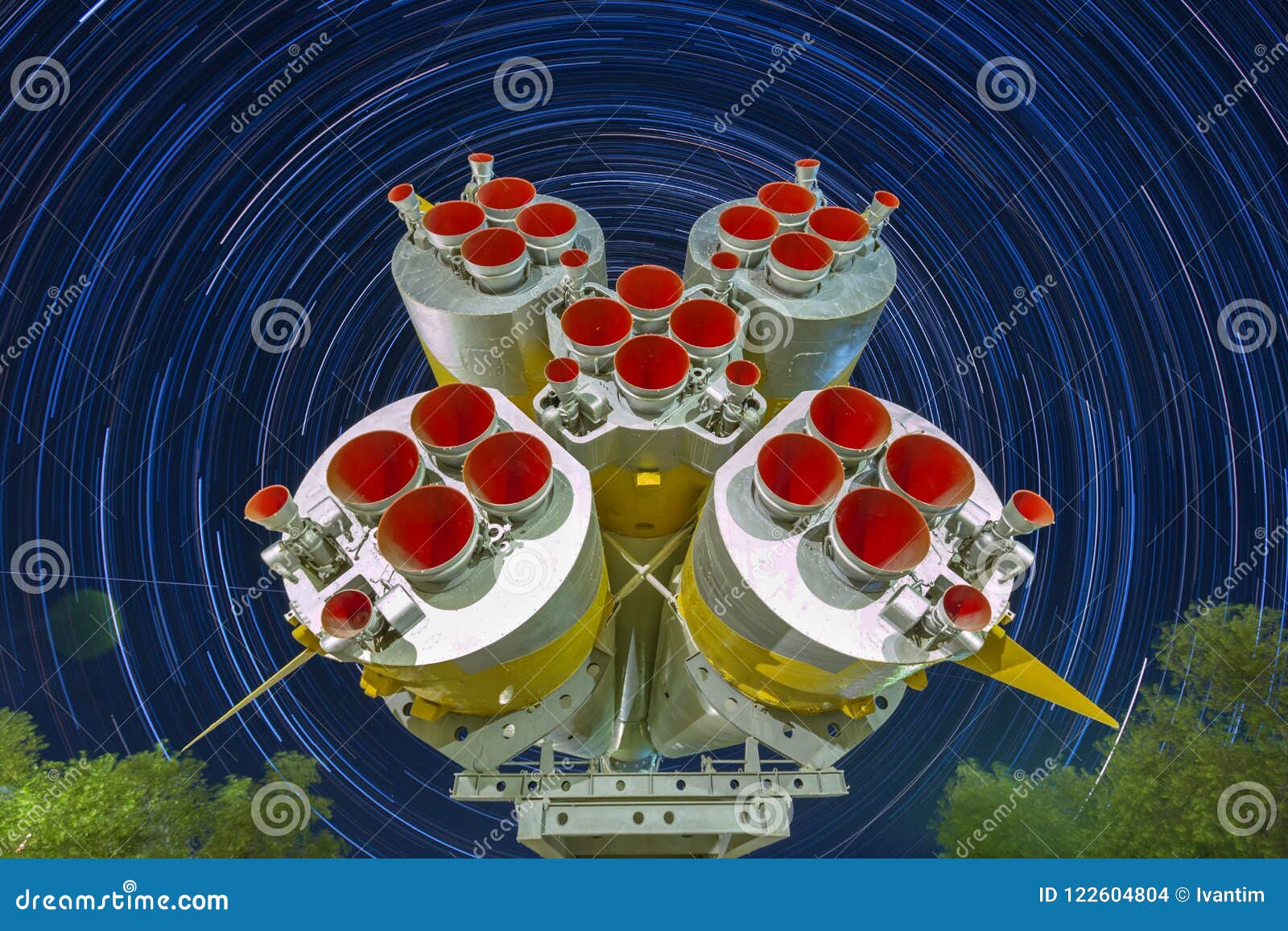 Missile Engines Of The First And Second Steps Of The Soyuz Rocket ...