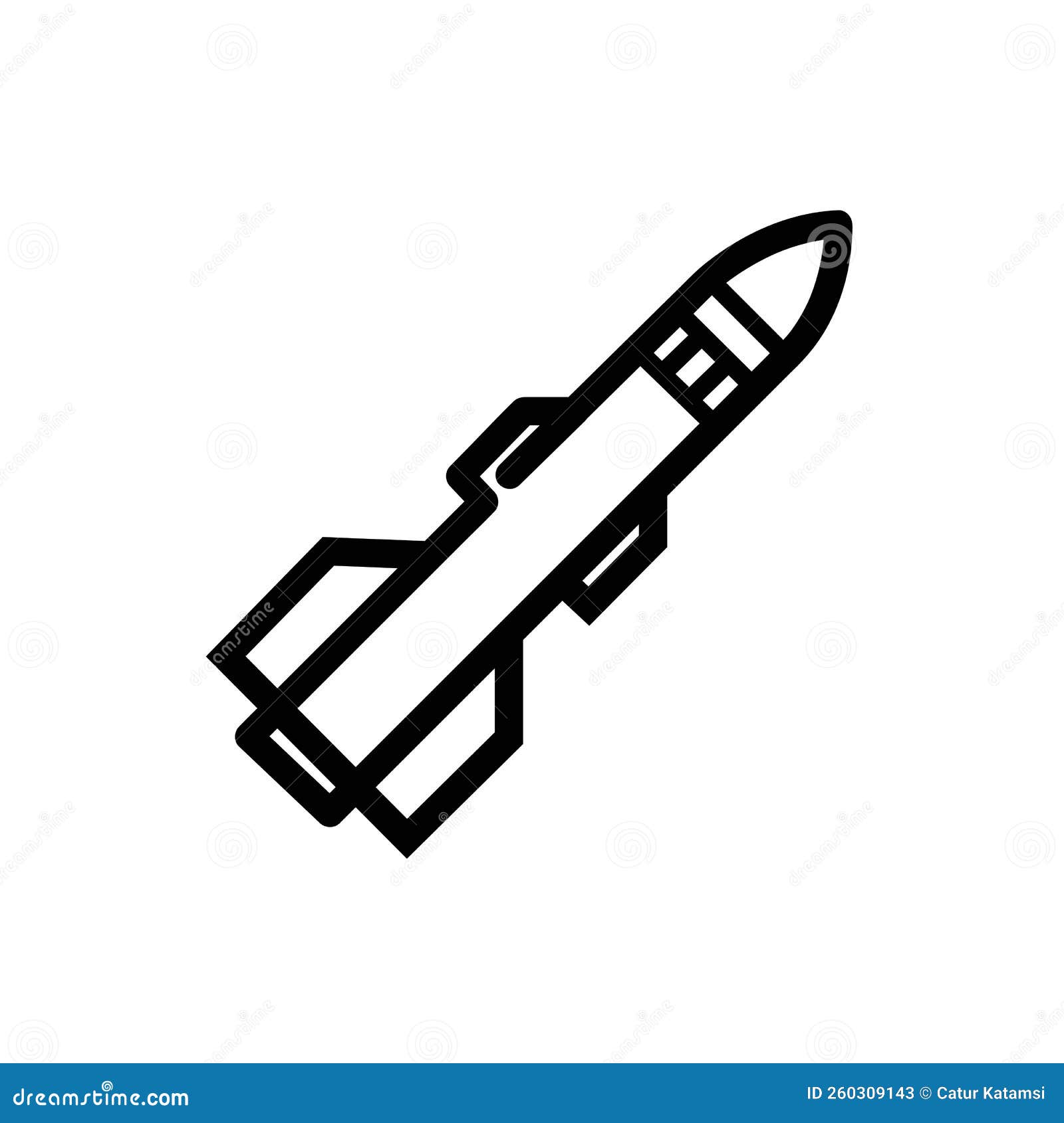 Missile icon logo vector stock vector. Illustration of army - 260309143