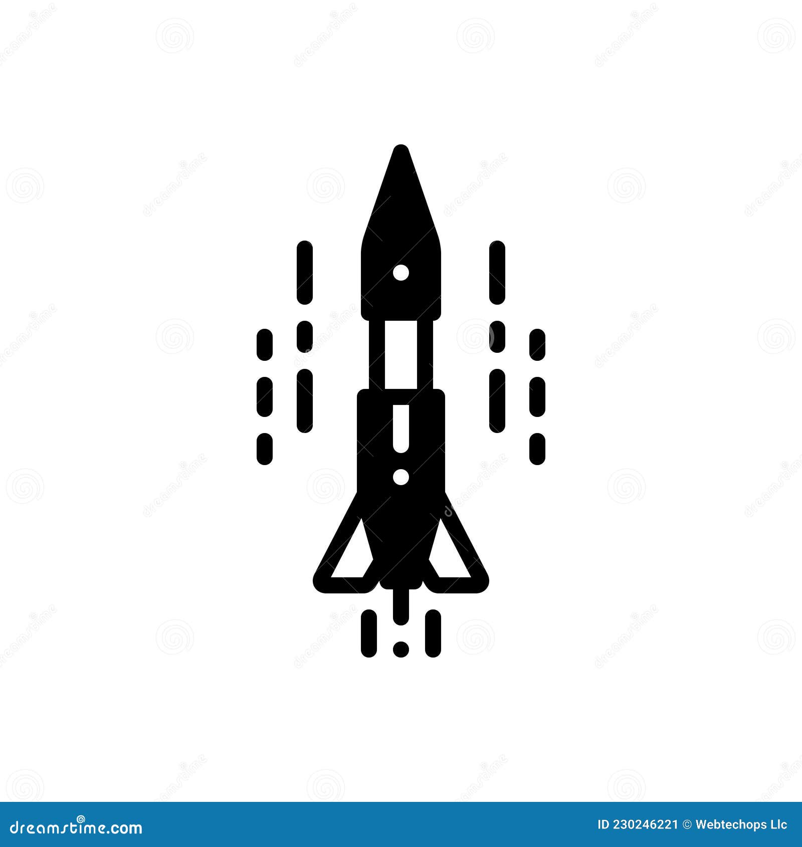 Black Solid Icon for Missile, Projectile and Launch Stock Vector ...