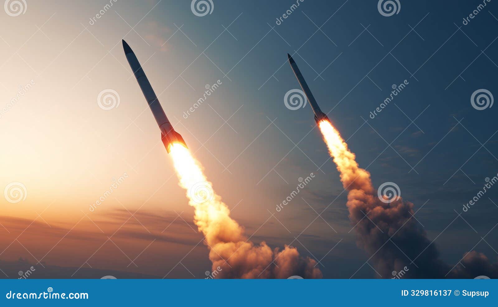 Missile Interception in Progress at Sunrise, Defense Technology ...