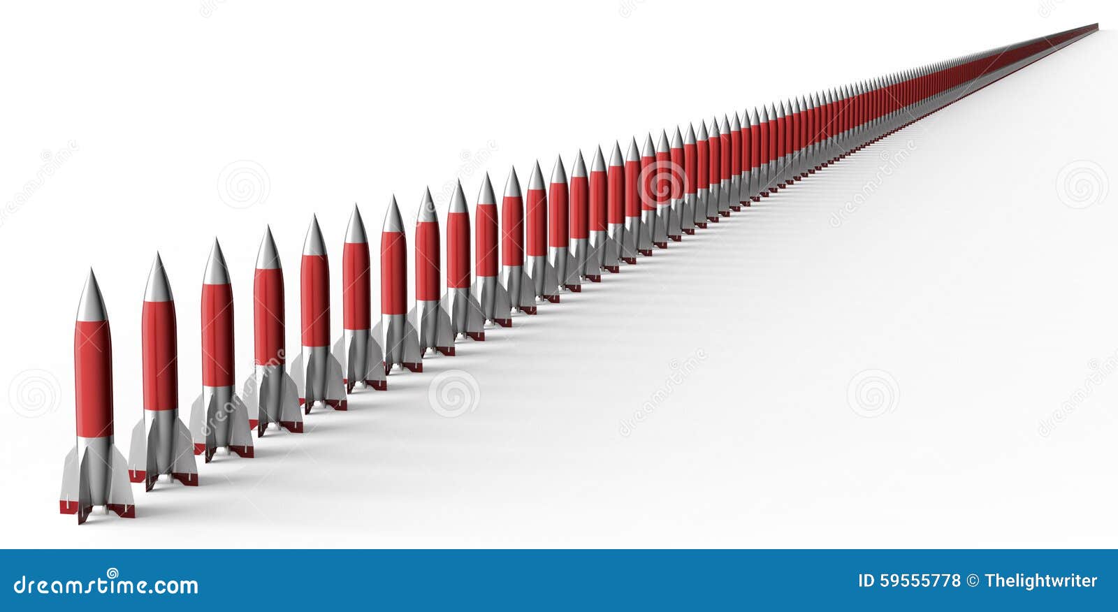 Red Missile Isolated On A White Background Stock Image | CartoonDealer ...
