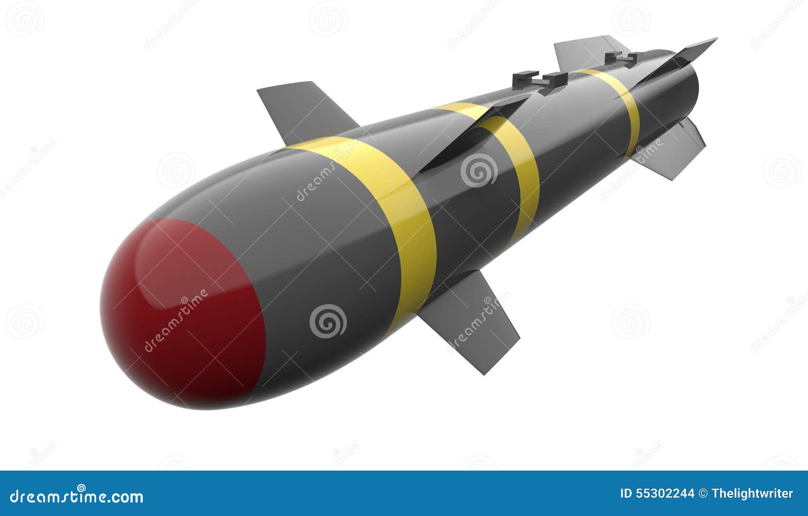 Missile Isolated on a Back Ground Stock Illustration - Illustration of ...