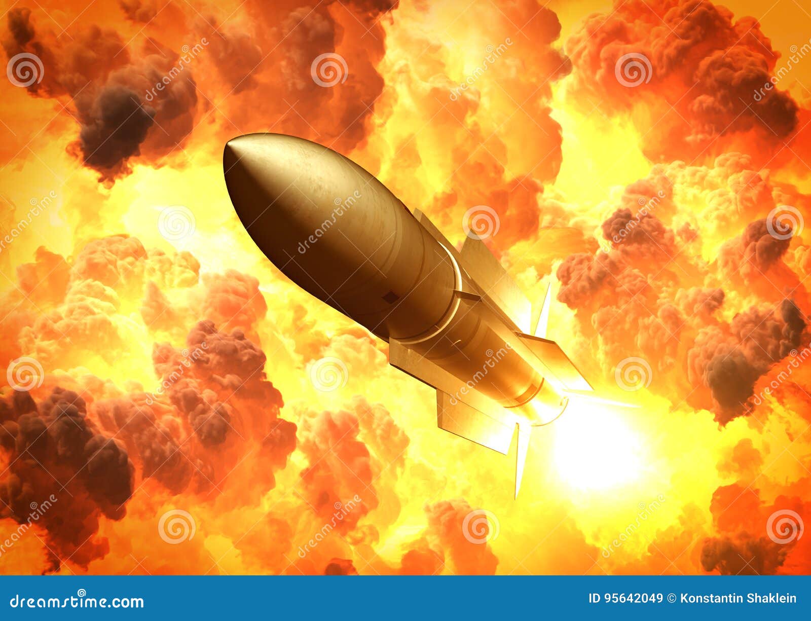 Missile Launch Collage Of Binary Digits Vector Illustration ...