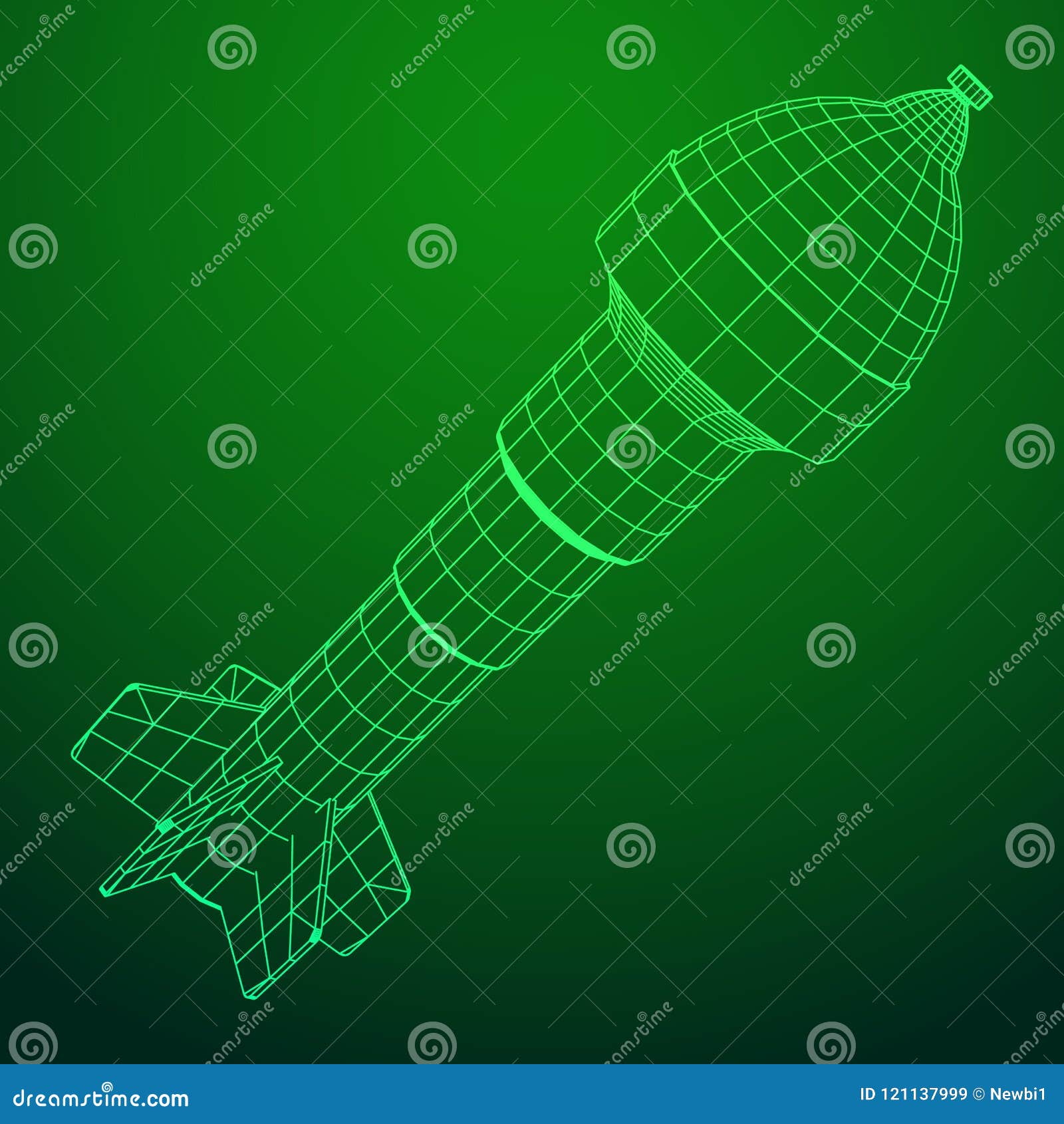 Missile, Nuclear Bomb Vector Stock Vector - Illustration of poly ...