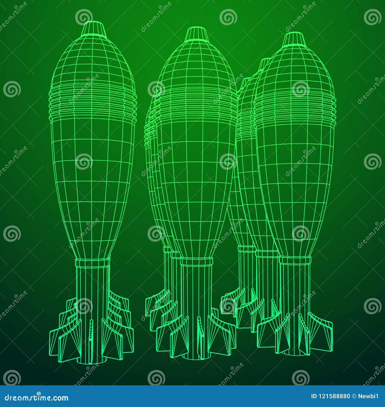 Missile, Nuclear Bomb Vector Stock Vector - Illustration of fire ...