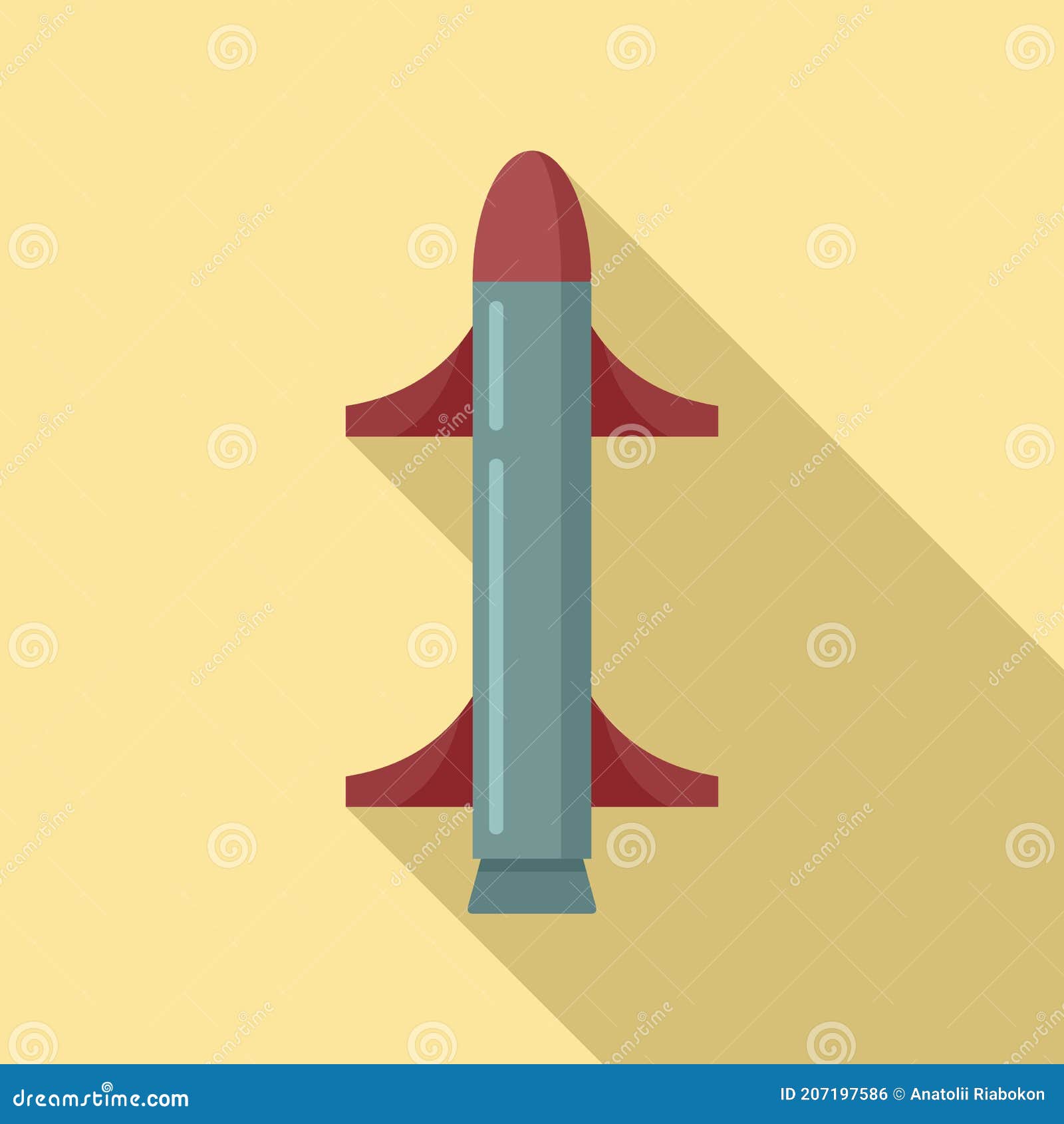 Missile Rocket Set Icon Vector Illustration Cartoon Isolated Bomb Flat ...