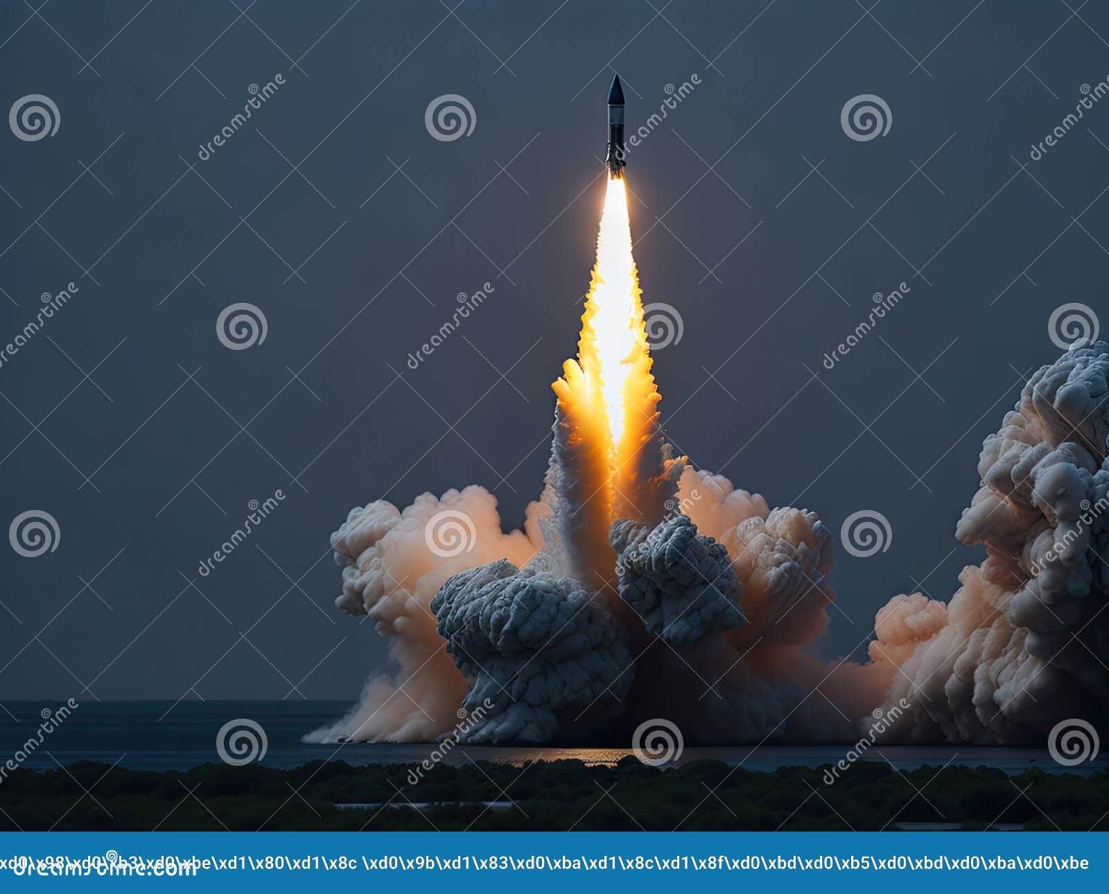 A Missile a Rocket is Launching. Ai Generative Stock Illustration ...