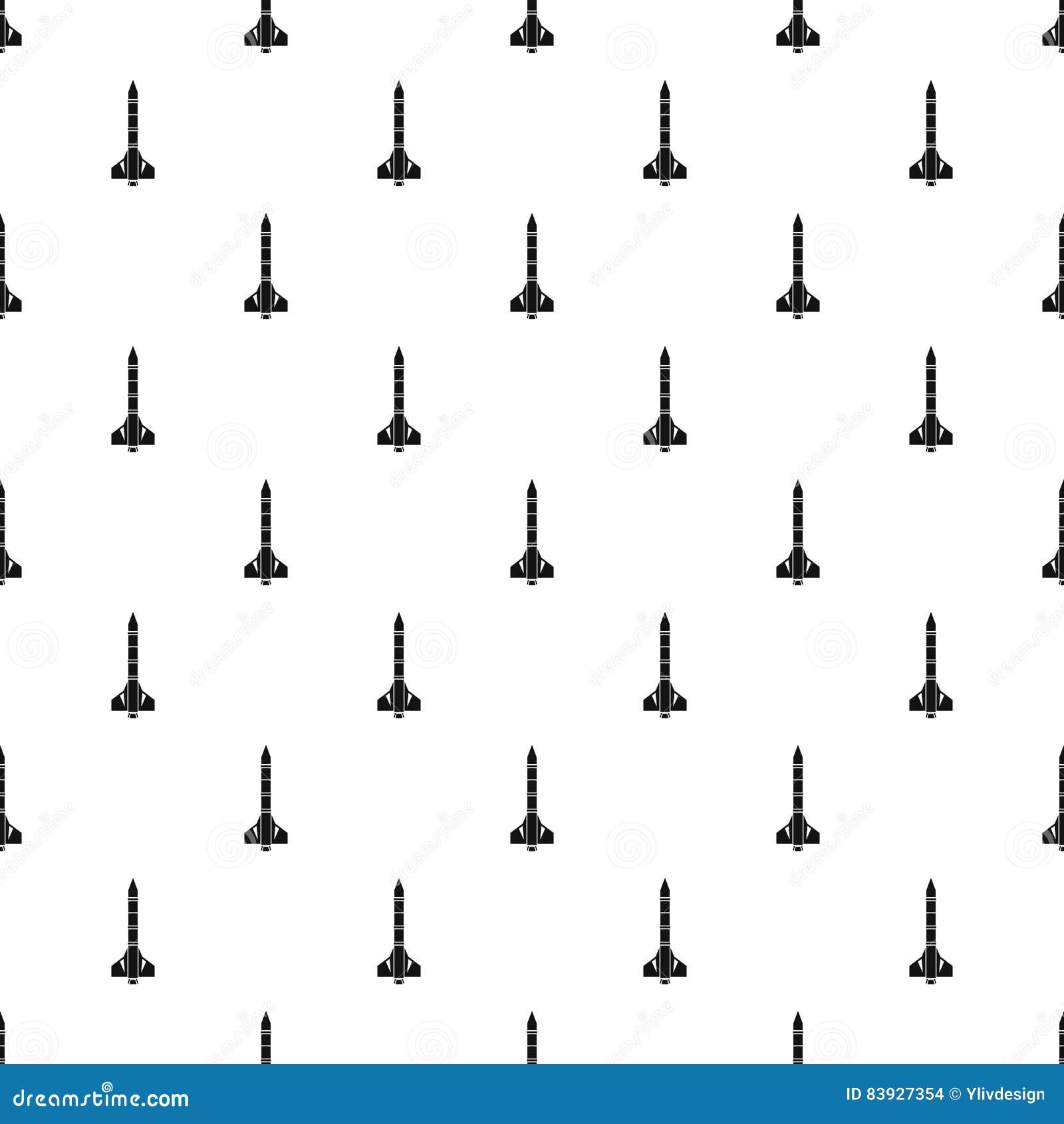 Missile Rocket Pattern, Simple Style Stock Vector - Illustration of ...