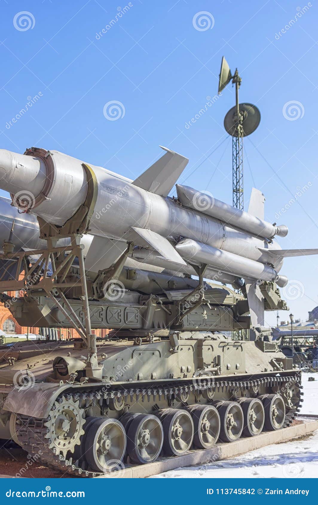 Three Air-to-air Missiles On The Hangers Under The Wing Of The Aircraft ...