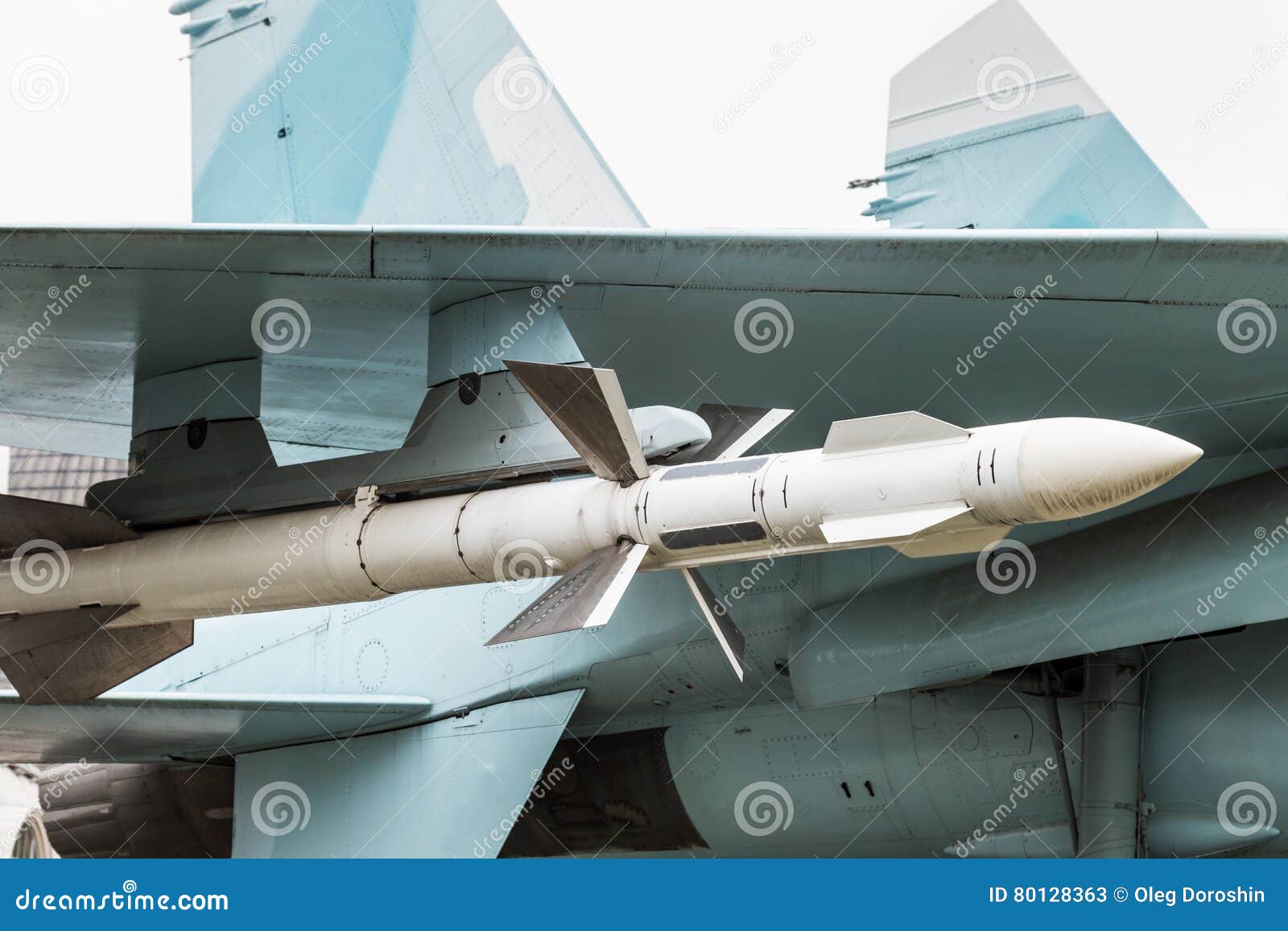 Missile Under the Wing Attack Aircraft Stock Image - Image of metal ...