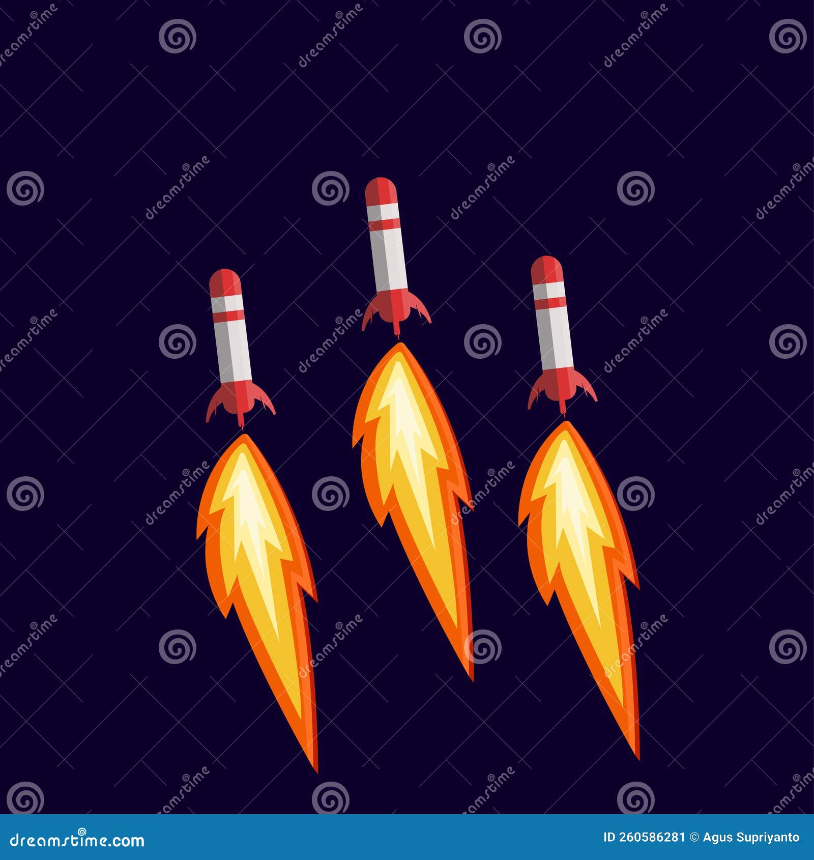 Missiles Launch and Takeoff Fire Column Combat Missiles Launches Stock ...