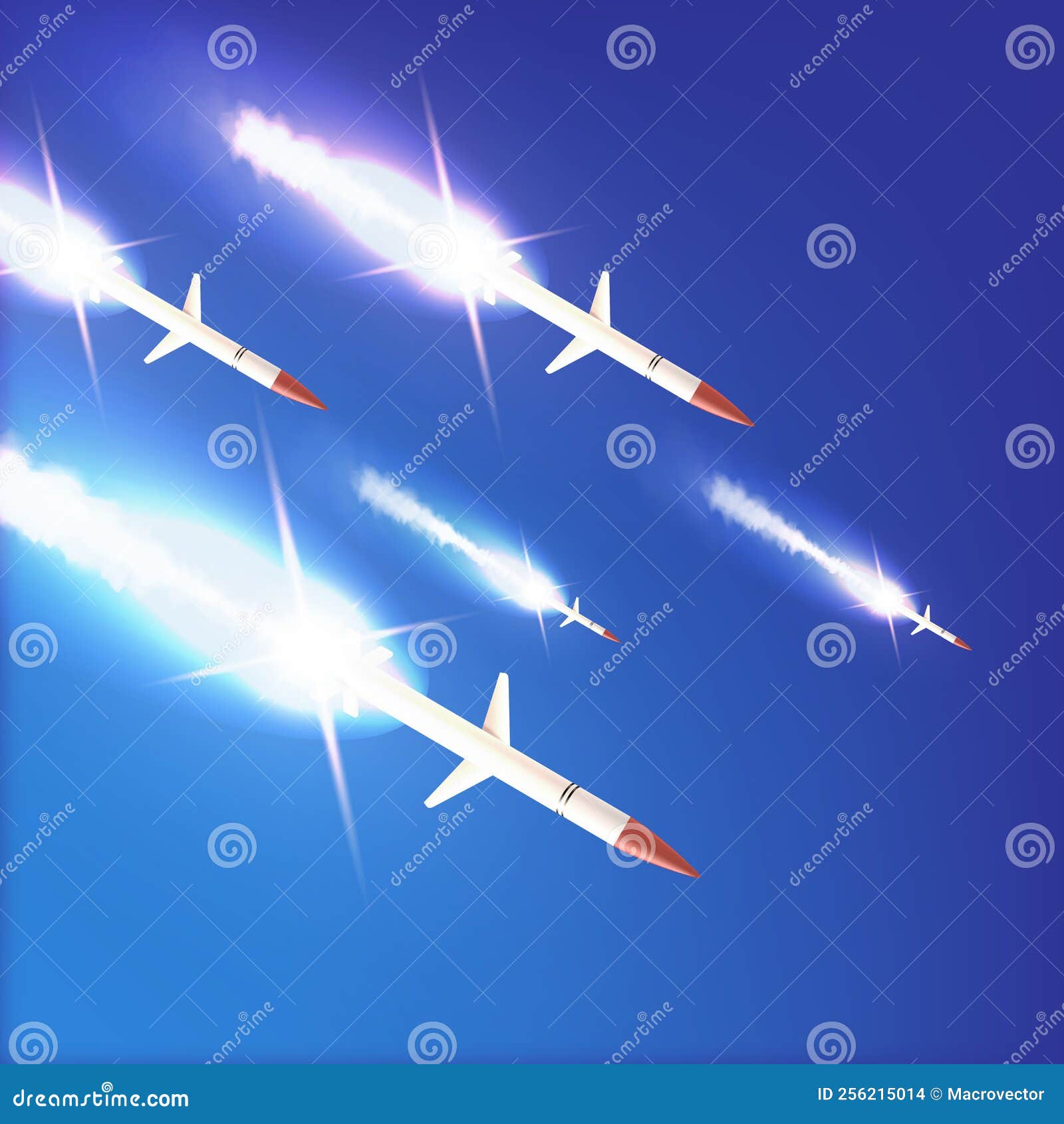 Missiles Realistic Illustration Stock Vector - Illustration of defence ...