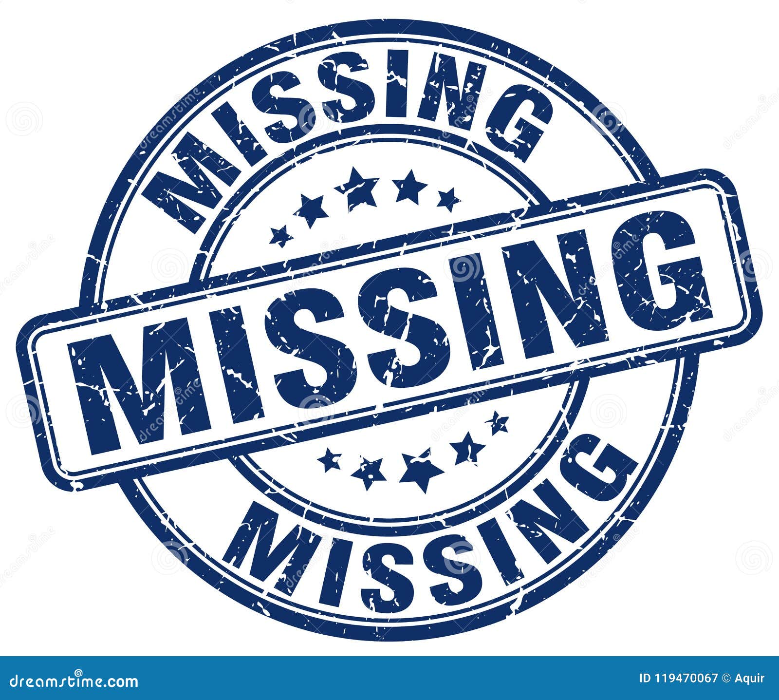 Missing blue stamp stock vector. Illustration of missing - 119470067