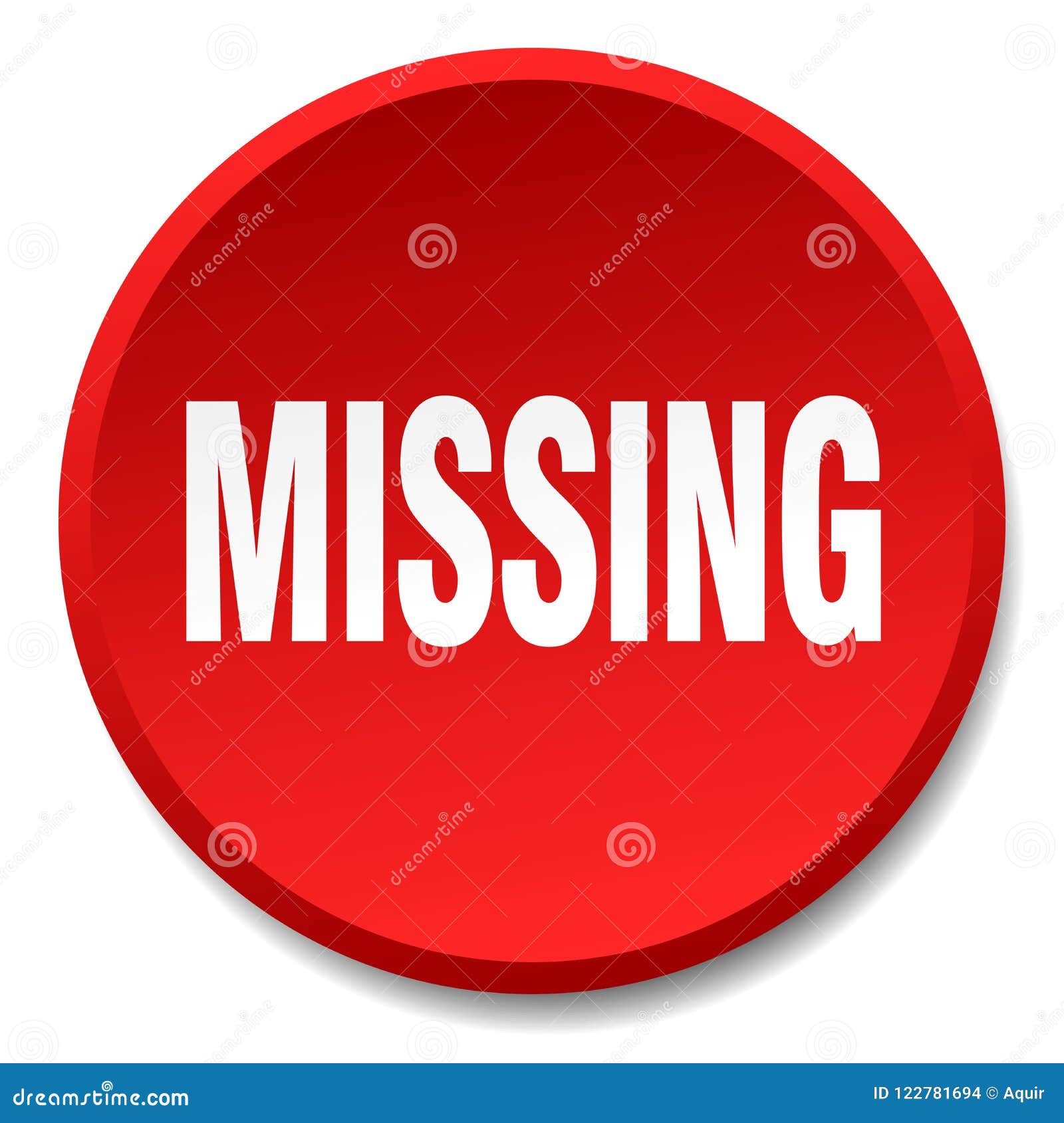 Missing button stock vector. Illustration of threedimensional - 122781694