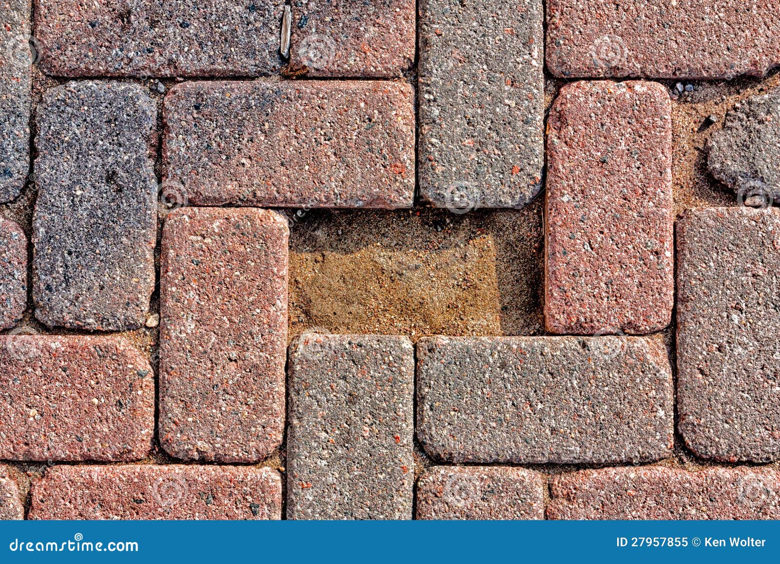 Missing Cobblestone Brick stock image. Image of street - 27957855