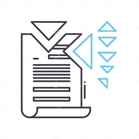 Missing Data Pattern Line Icon, Outline Symbol, Vector Illustration ...