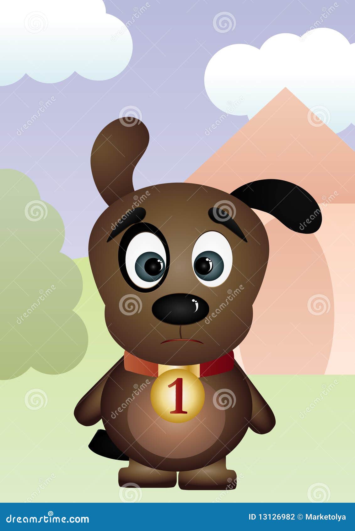 Missing dog stock vector. Illustration of little, cartoon - 13126982