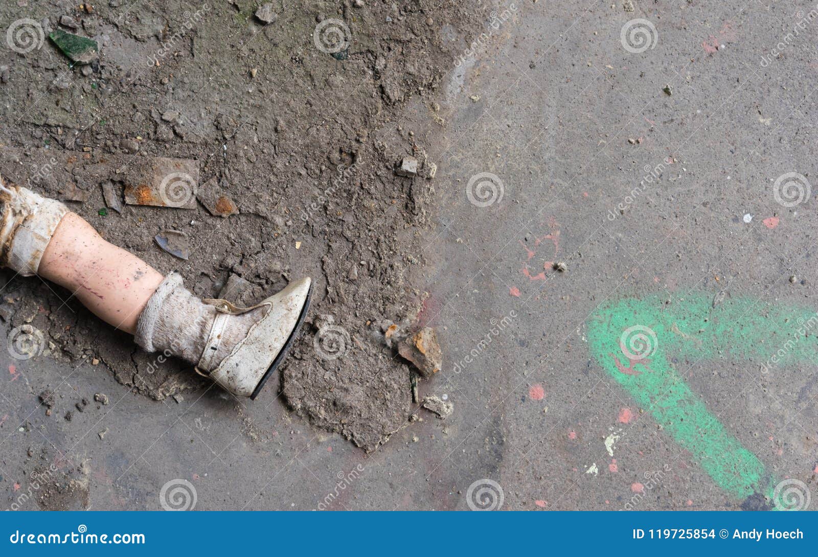 The missing doll`s leg stock photo. Image of dirt, bottom - 119725854