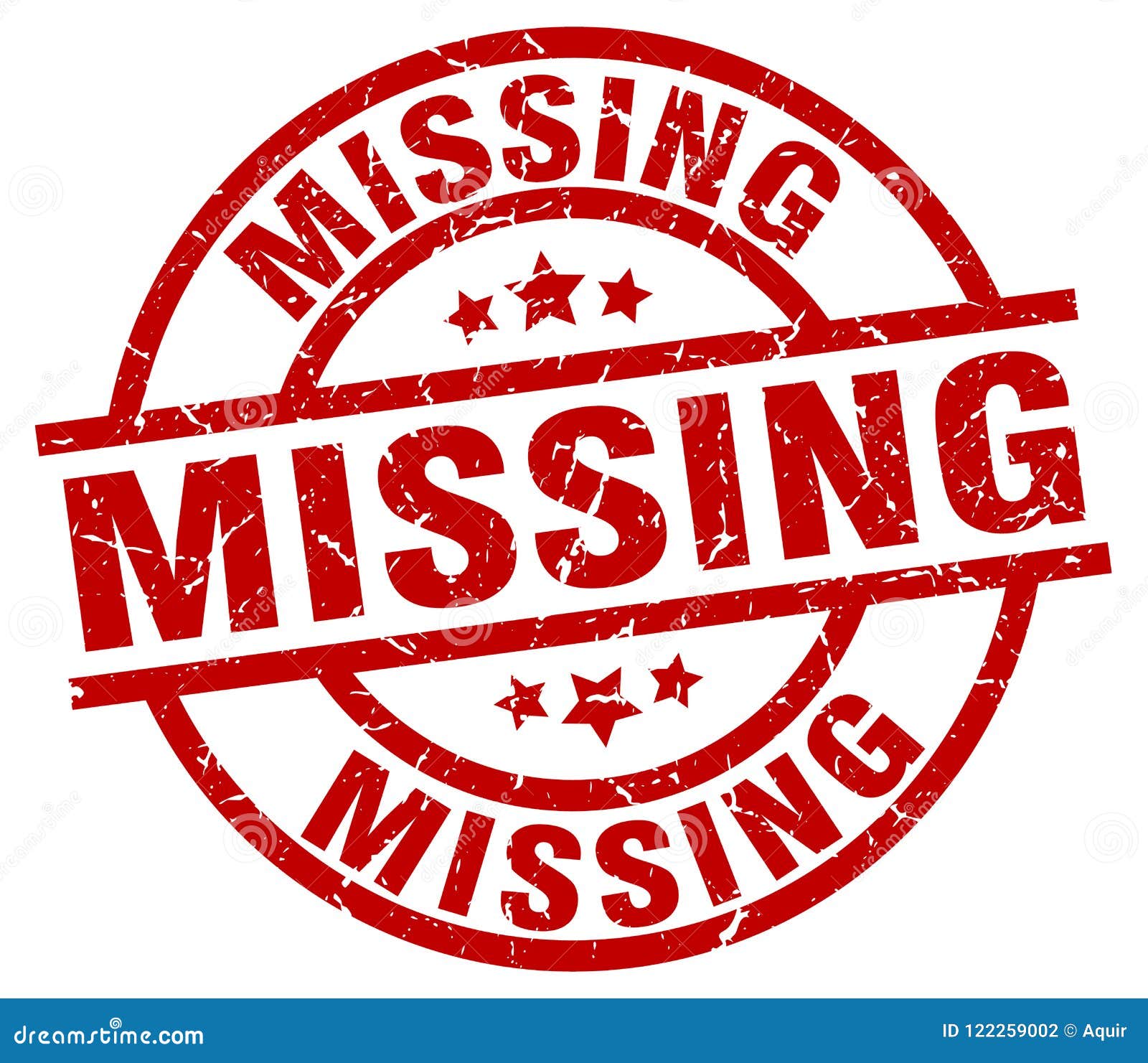 Missing stamp stock vector. Illustration of badge, seal - 122259002