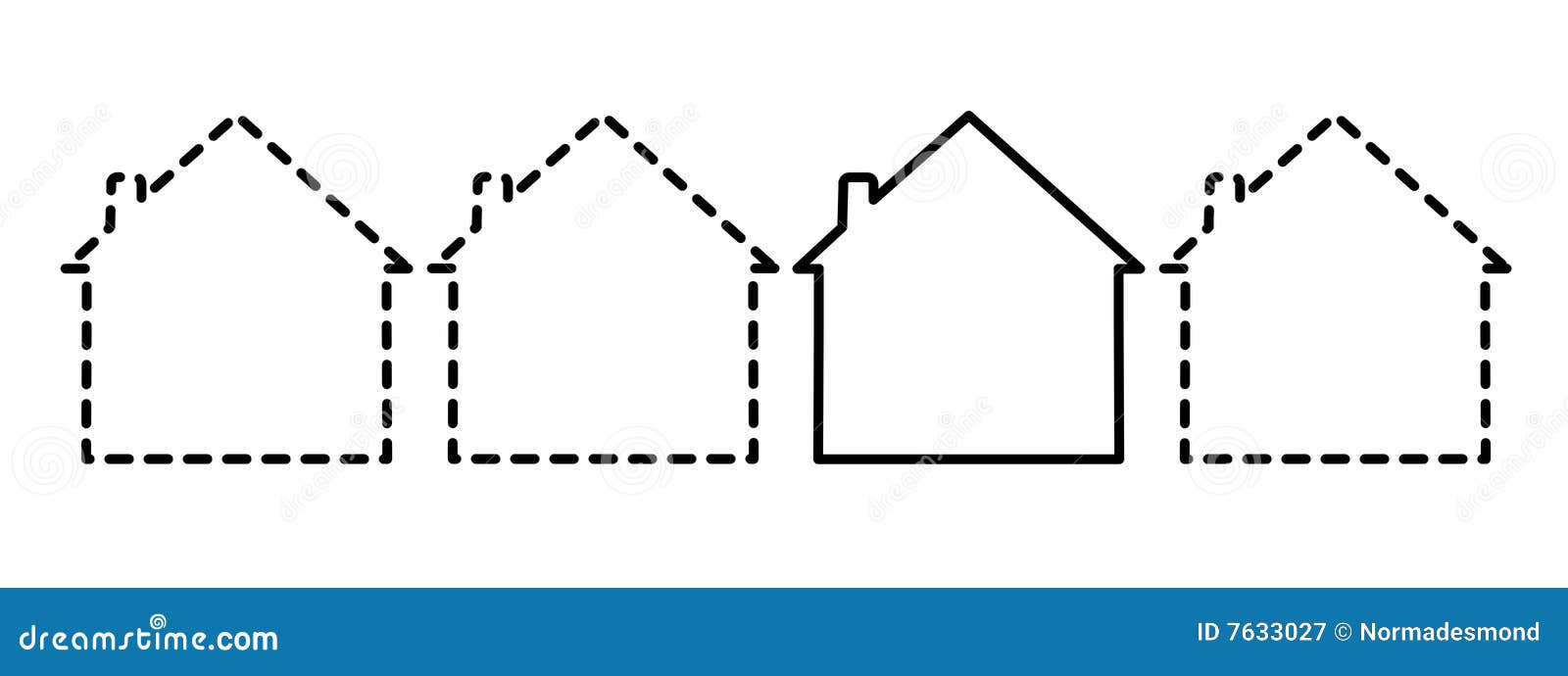 Missing houses stock illustration. Illustration of missed - 7633027