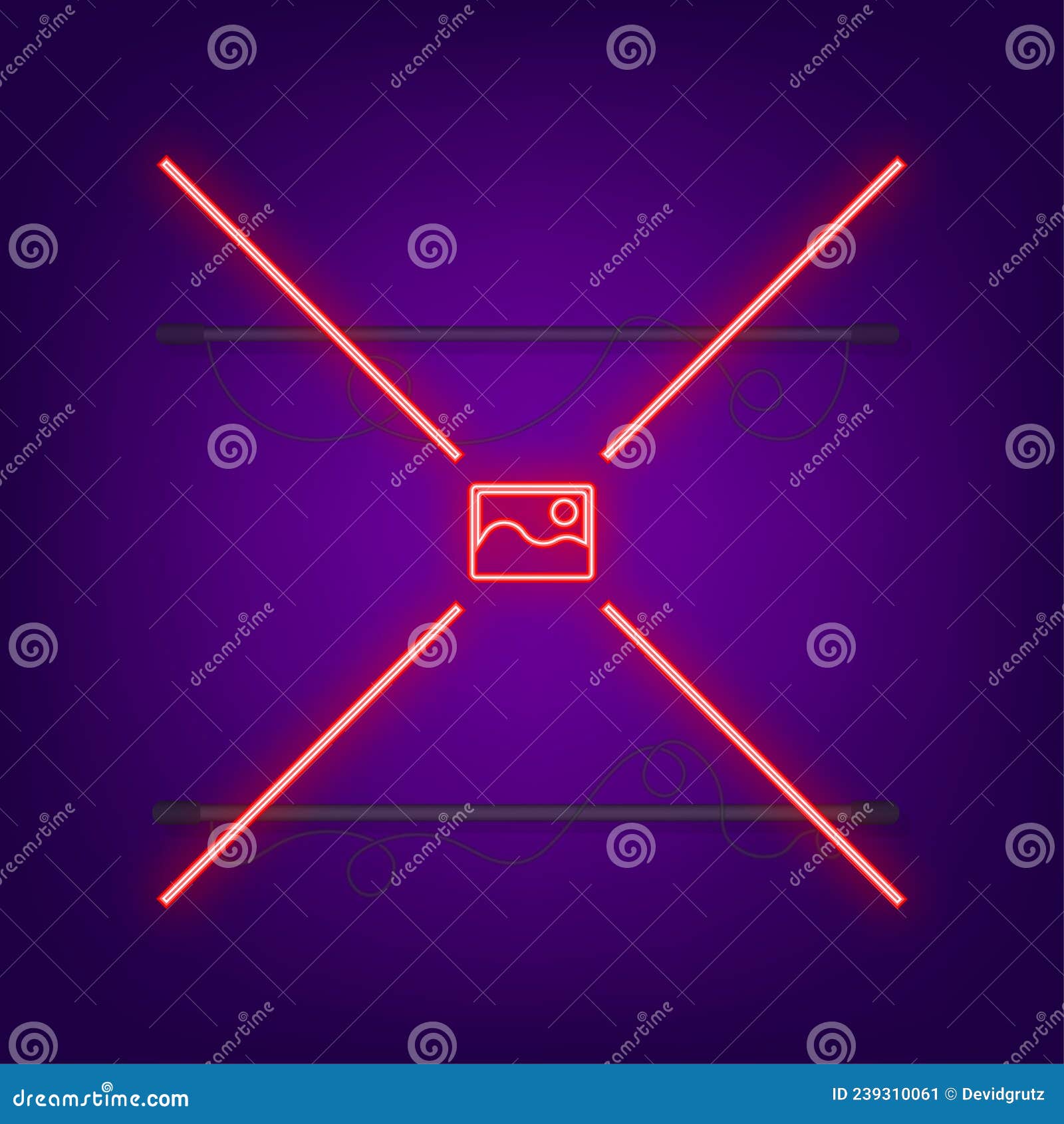 Missing Image Neon Vector Illustration. No Image Available Vector ...