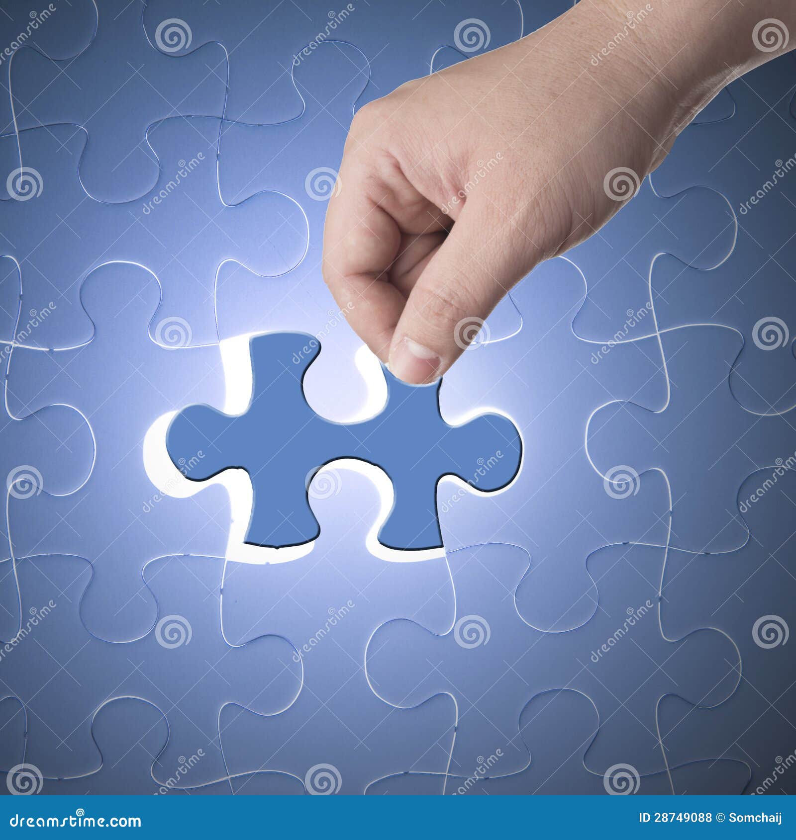 Missing Jigsaw Puzzle Piece Stock Photo - Image of business, connect ...