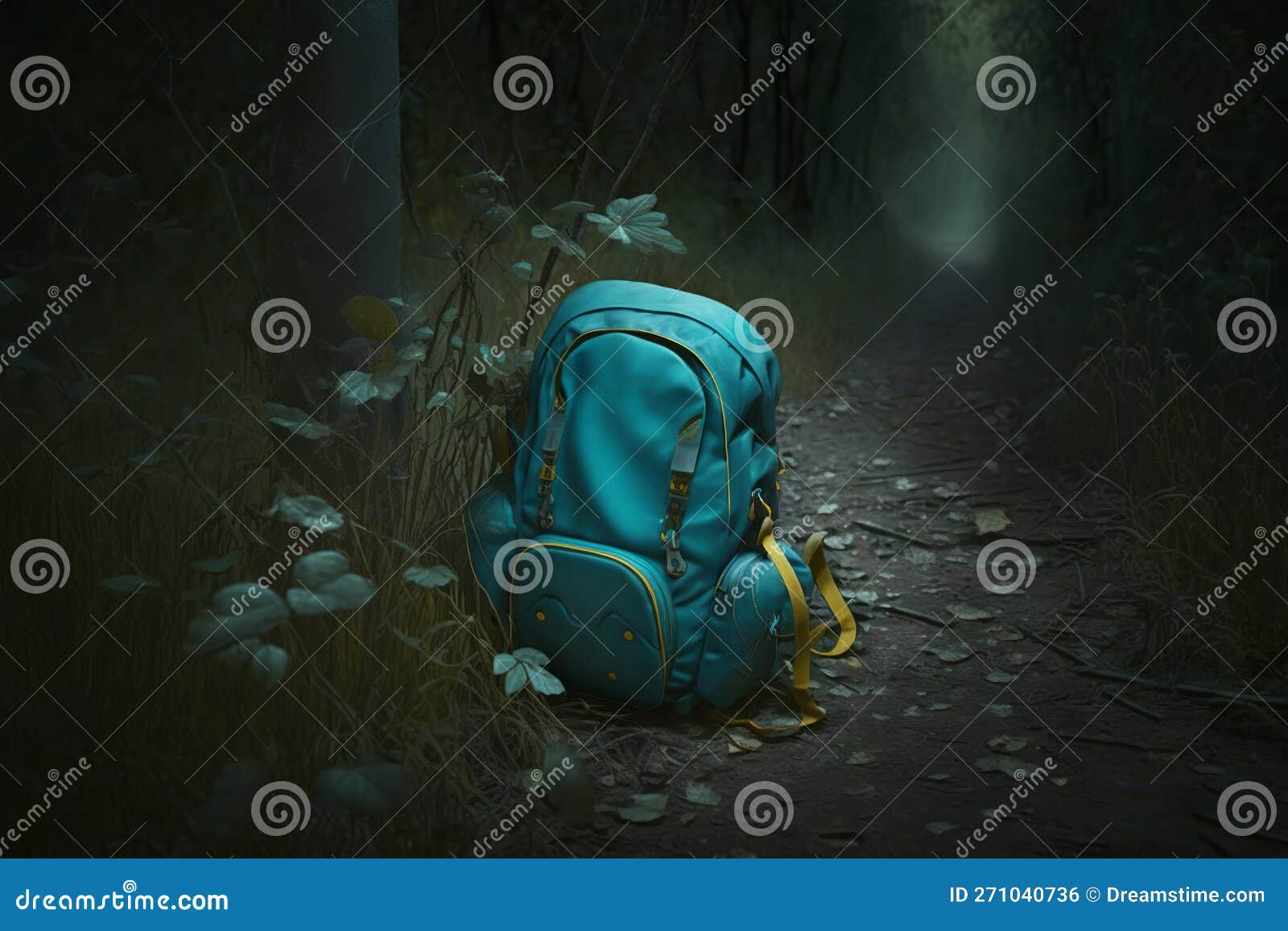 Missing, Kidnapping Child Concept. Abandoned Children S School Backpack ...