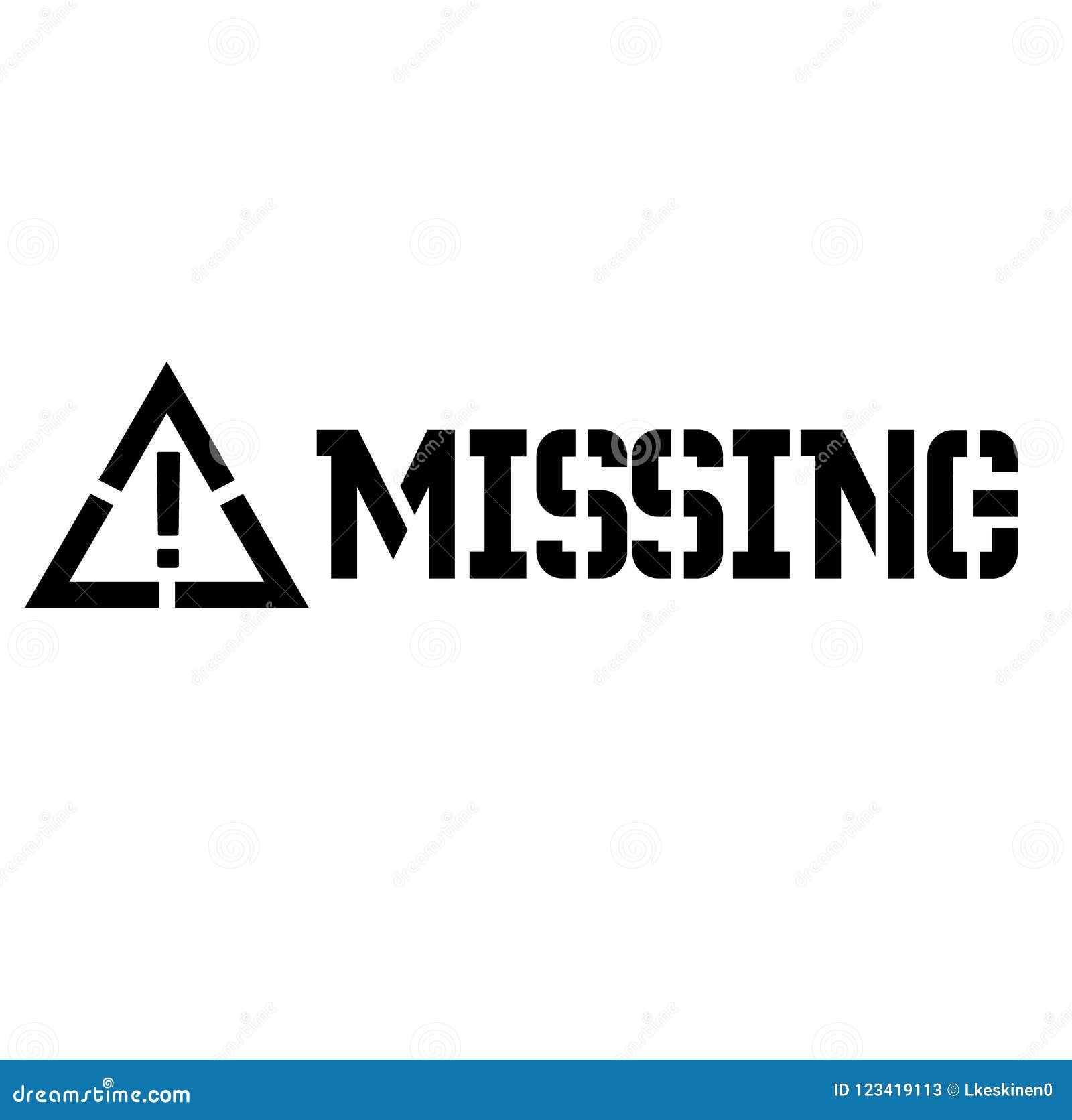 Missing label , label stock vector. Illustration of found - 123419113