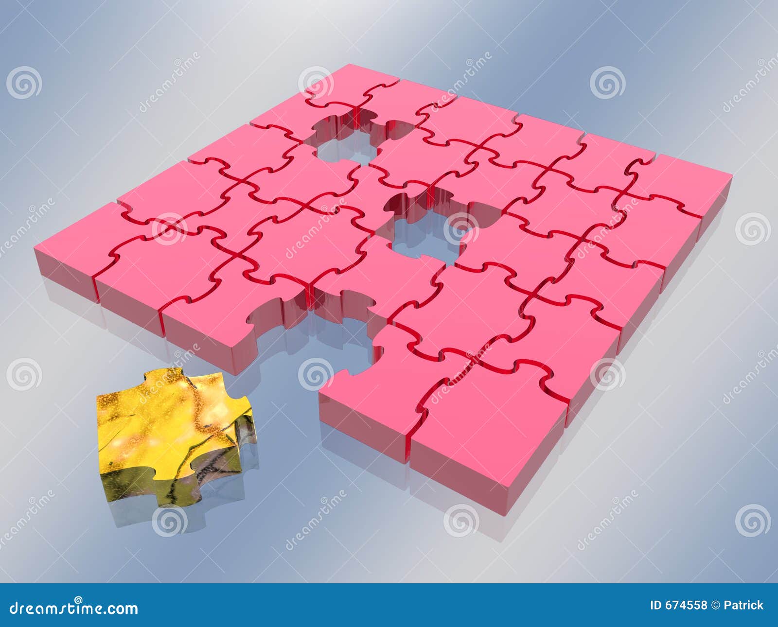 The Missing Link, Jigsaw Puzzle. Stock Illustration - Illustration of ...