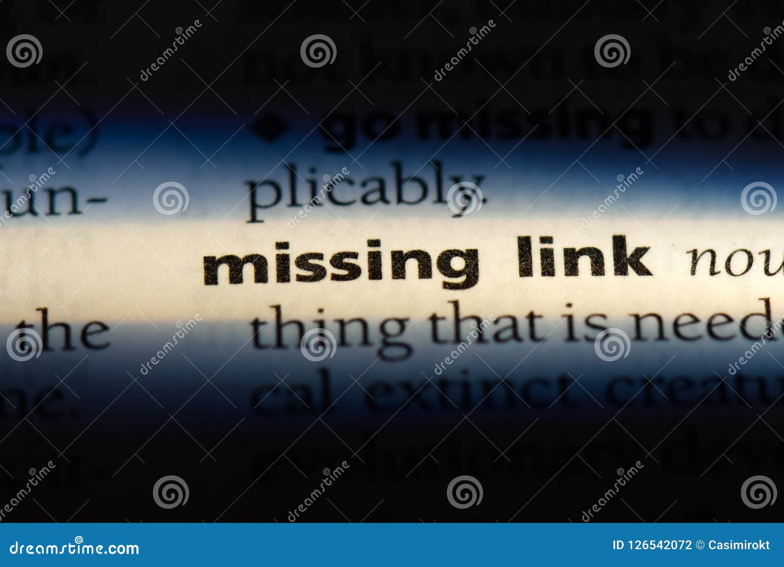 Missing link stock photo. Image of isolated, page, info - 126542072