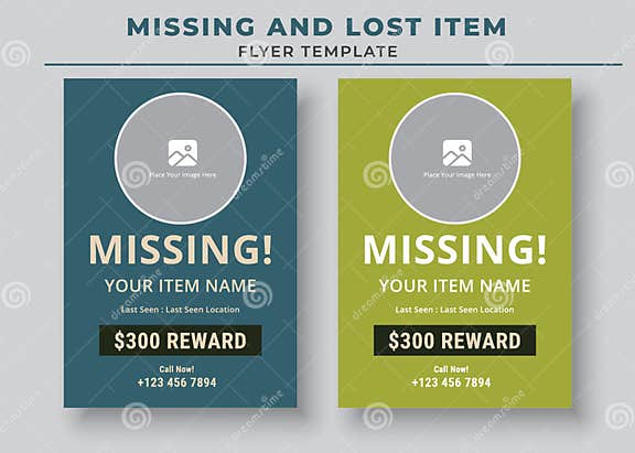 Missing and Lost Item Flyer Template, Missing Poster, Lost Pet Flyer ...