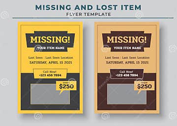 Missing and Lost Item Flyer Template, Missing Poster, Lost Pet Flyer ...