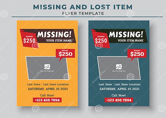 Missing and Lost Item Flyer Template, Missing Poster, Lost Pet Flyer ...