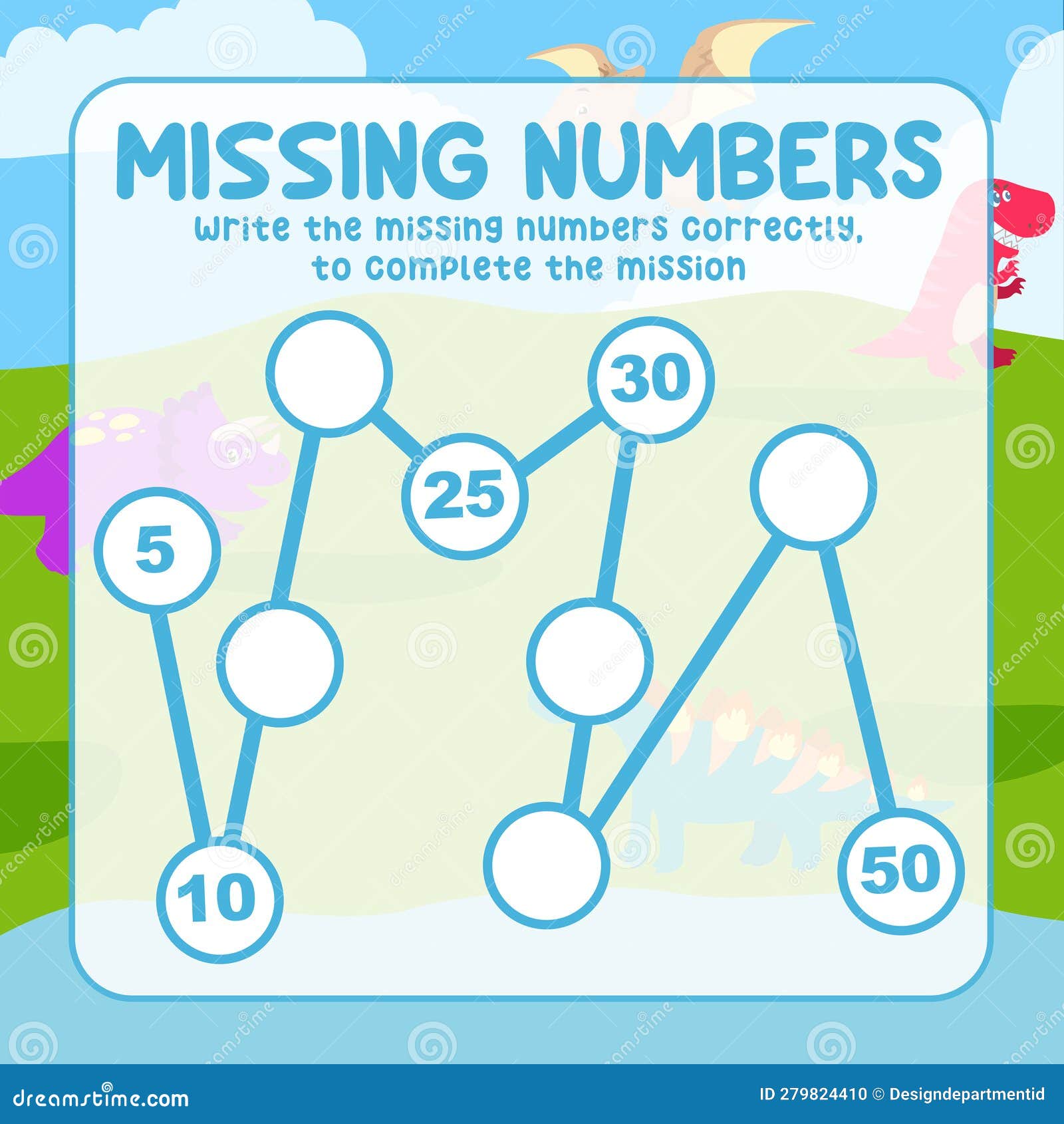 Missing Number Worksheet for Preschool Children. Write the Missing ...
