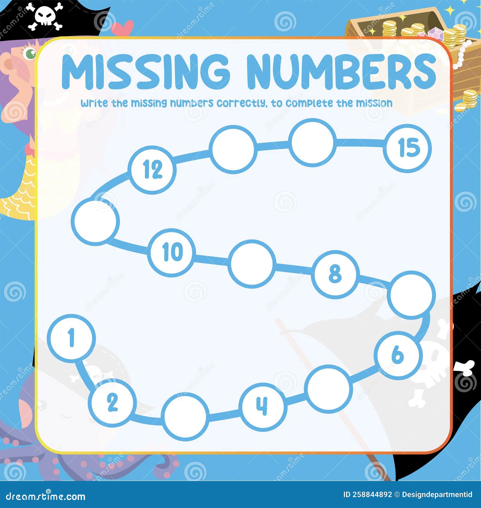 Math Worksheet for Kids Ready To Print File. Counting Exercise for ...