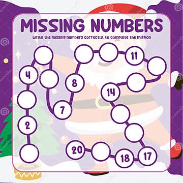 Printable Math Game for Kids. Complete the Missing Numbers on the ...