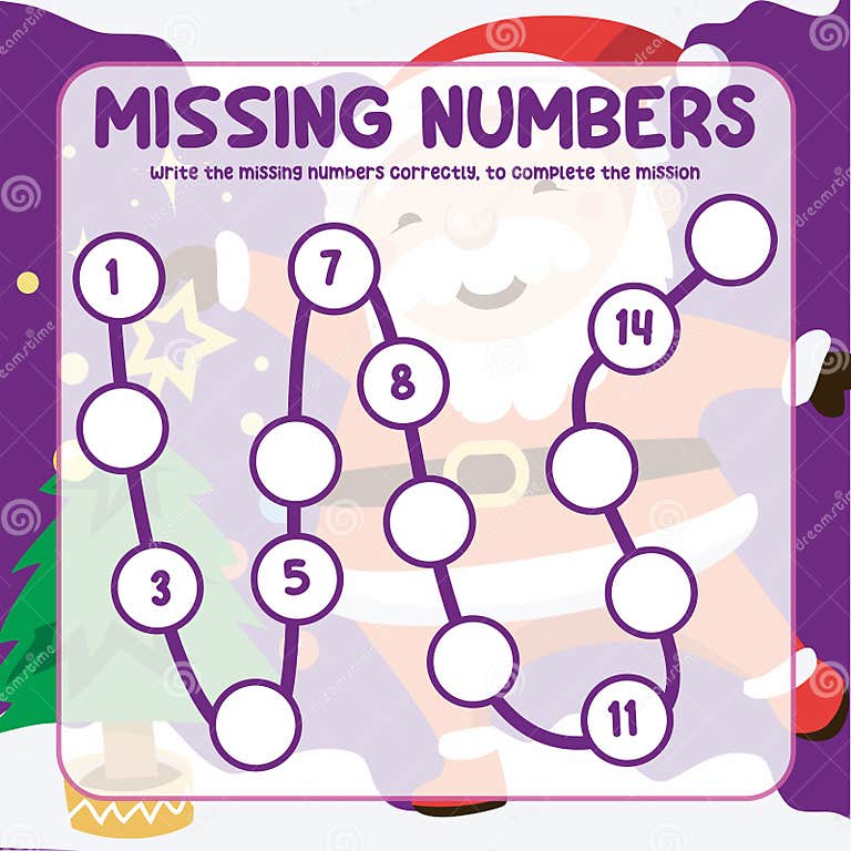 Printable Math Game for Kids. Complete the Missing Numbers on the ...