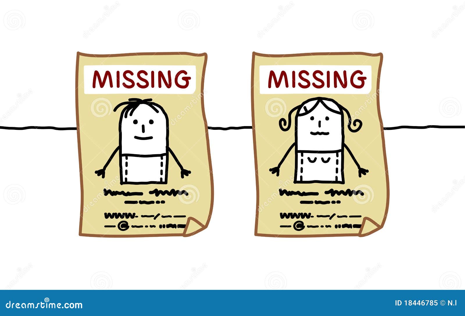 Missing People - Man And Woman, Missing Children Icons Set Royalty-Free ...