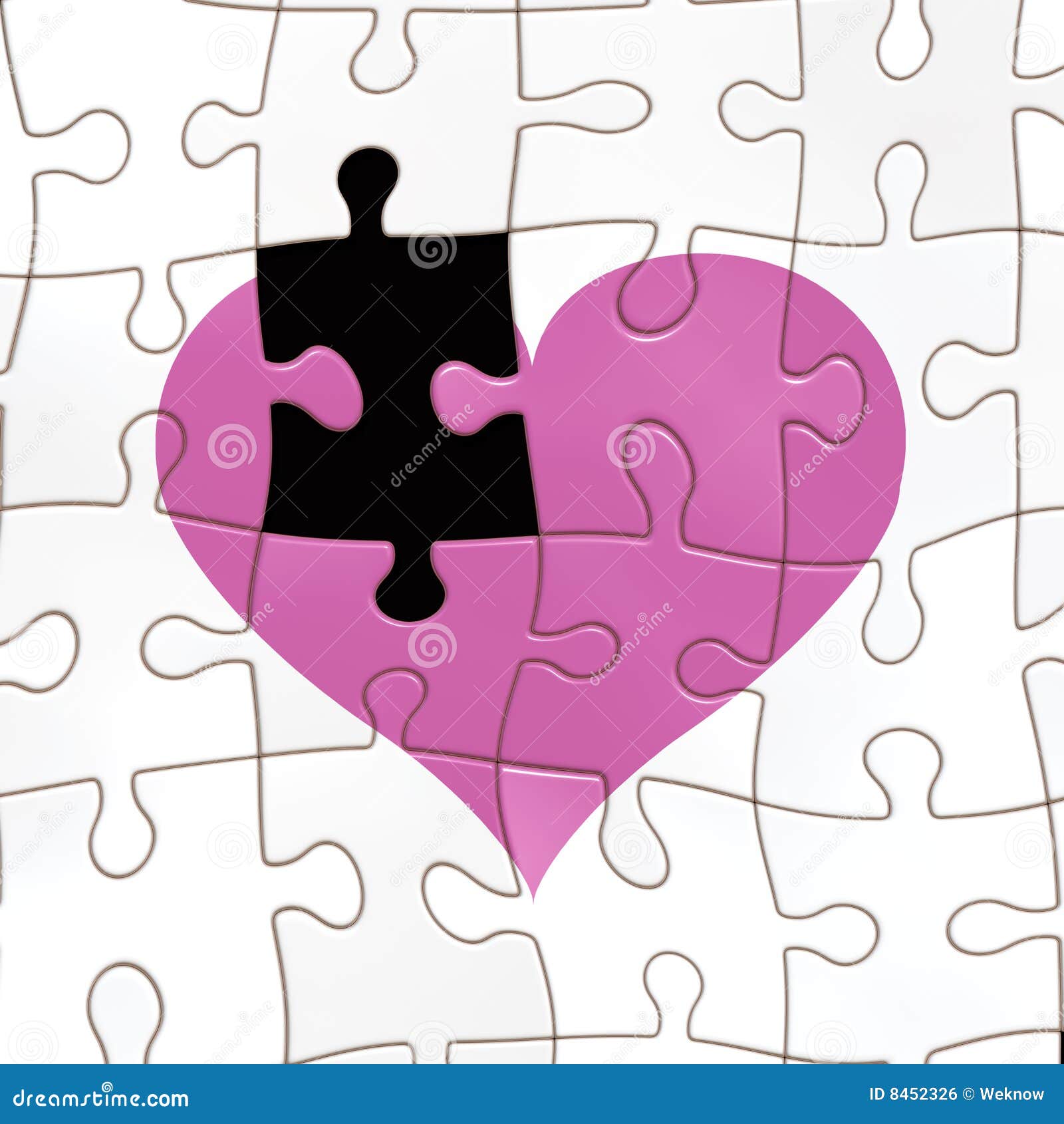 Missing a Piece of the Heart Stock Illustration - Illustration of ...