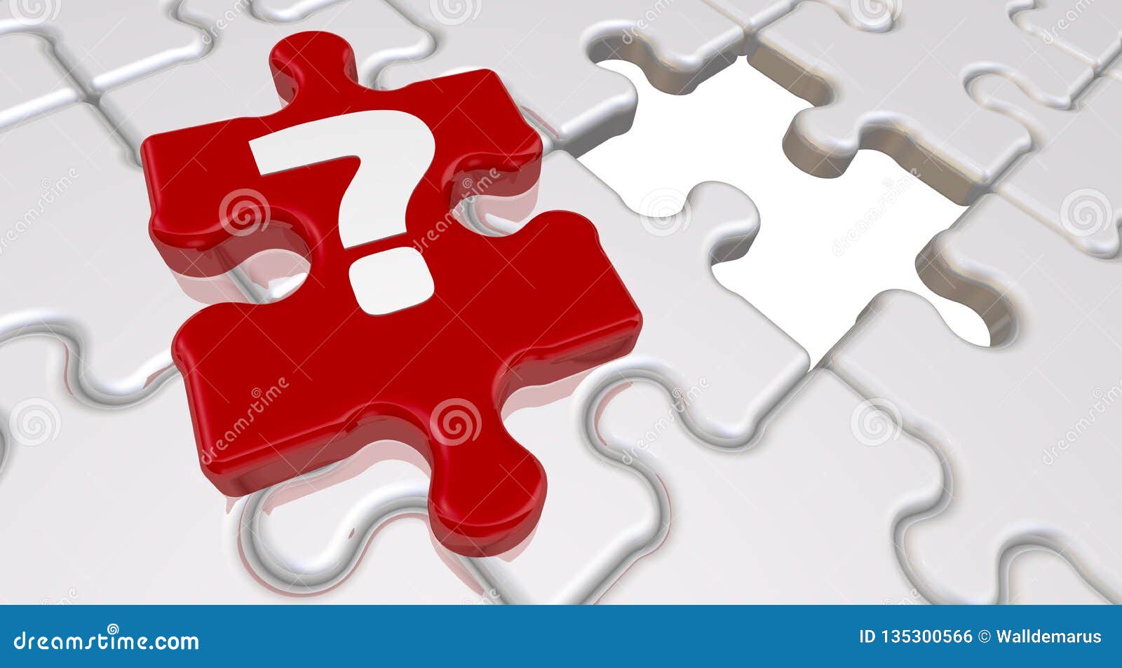 The Missing Piece of the Puzzle Stock Illustration - Illustration of ...