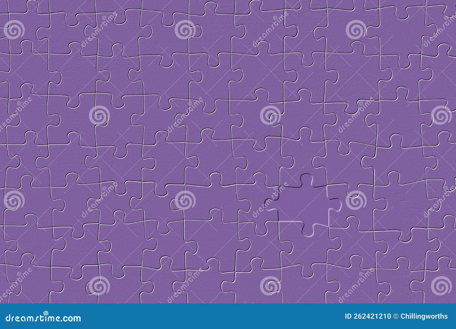 Missing Piece of a Violet Jigsaw Puzzle Stock Photo - Image of join ...