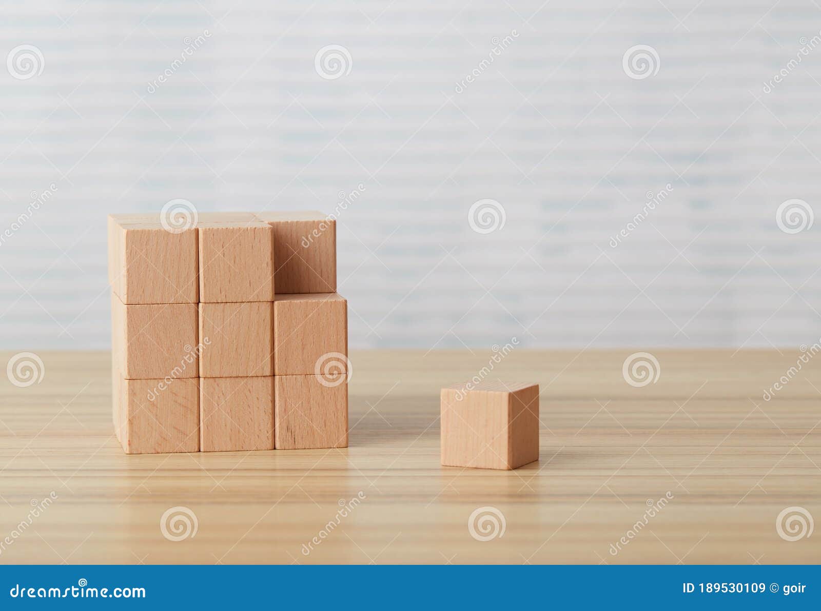 Missing Piece of Wooden Cube Stock Image - Image of occupation ...