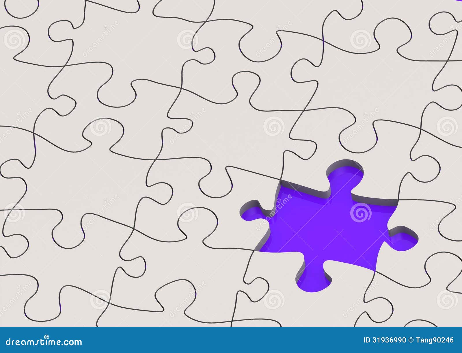 The missing puzzle stock illustration. Illustration of jigsaw - 31936990