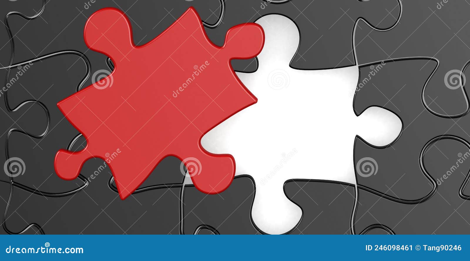 Missing Puzzle Piece for Teamwork Concept Stock Illustration ...