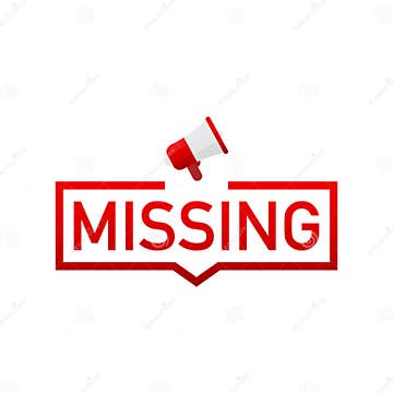Missing Red Label on White Background. Stock Vector - Illustration of ...