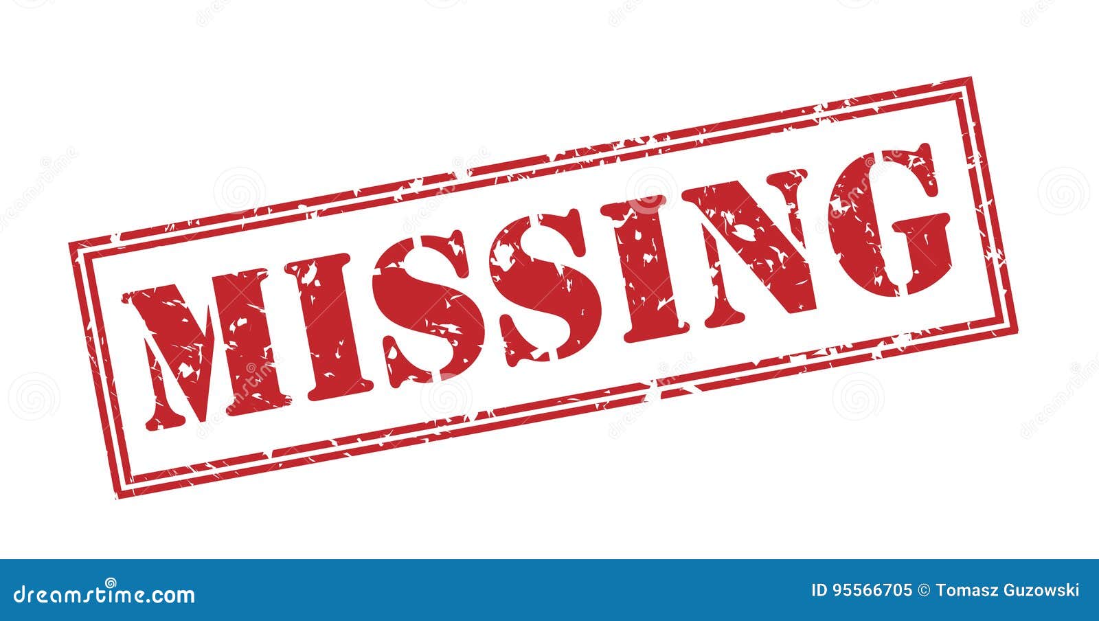 Missing red stamp stock illustration. Illustration of icon - 95566705